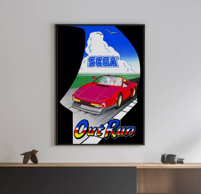 Out Run 1986 Sega Arcade Retro Video Game Poster 18 X 24 Inches by Etsy ...