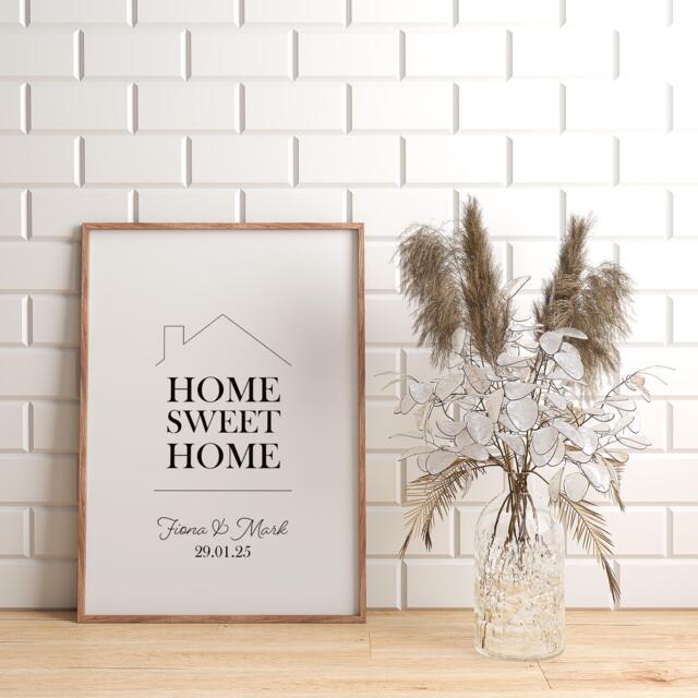 Personalised Housewarming Print Or New Home Gift, Sweet Home, Gift For ...