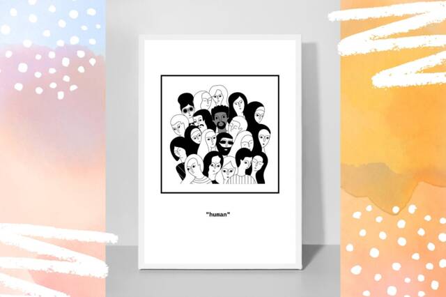 Human Rights Art Poster, Human Kind Art, Activism Poster Art, Inclusive ...