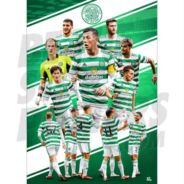 Celtic Fc Player Montage 21/22 Squad Poster - Officially Licensed ...