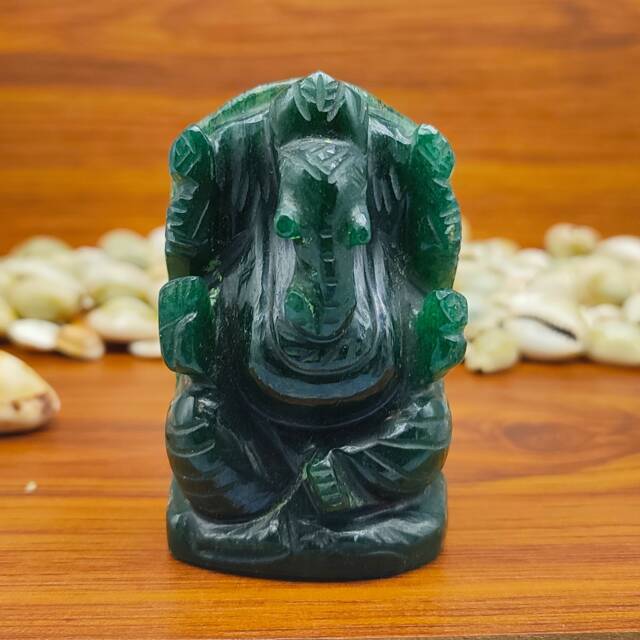 Natural Green Aventurine Ganesh-Gemstone Ganesha - Ganesh Statue ...
