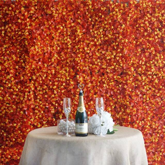 Red Artificial Straw Mat Simulation Plant Wall For Holiday Scene Green ...