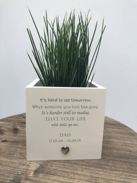 Memorial Dad Loss Flower/Plant Pot Personalised Bereavement in Memory ...