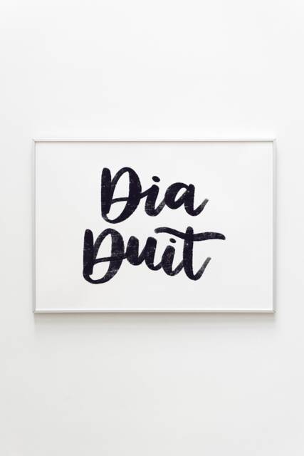 Dia Duit - Hello Greeting - Irish God Be With You Wall Decor Ireland ...