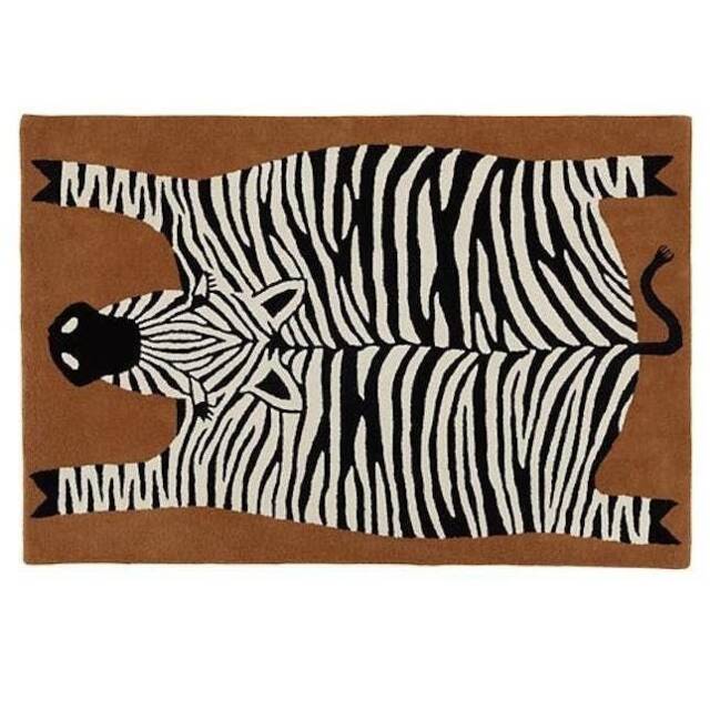 Hand Tufted Rectangle Modern Zebra Wool Carpet Large Meditation Rug ...