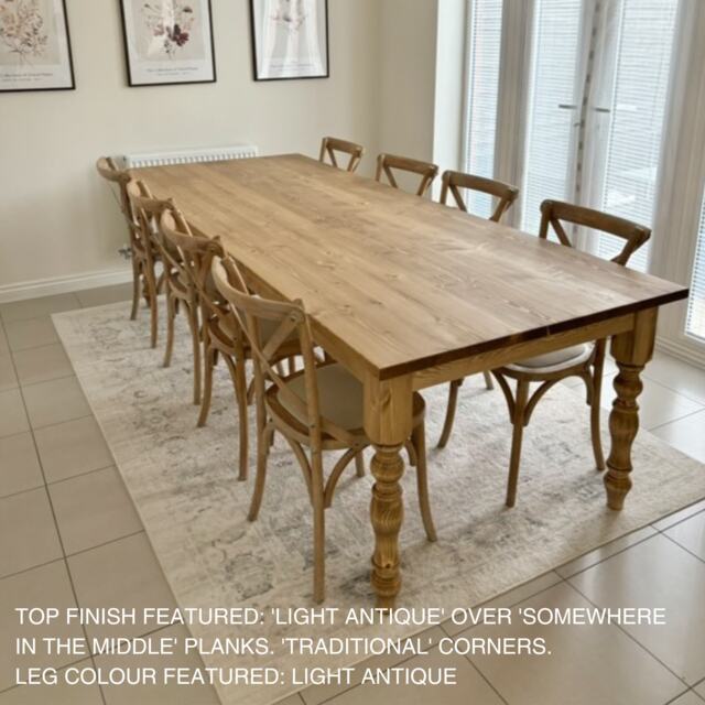 9Ft/270cm Rustic Farmhouse Dining Table - Kitchen Reclaimed Handmade Made in The UK by Etsy ...