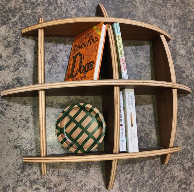 Small Modular Sphere Bookcase, Living Room Art, Office Organization ...