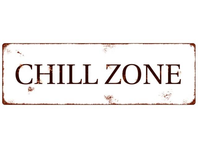 Interluxe Metal Sign - Chill Zone Relax Wellness Chilling Friends ...