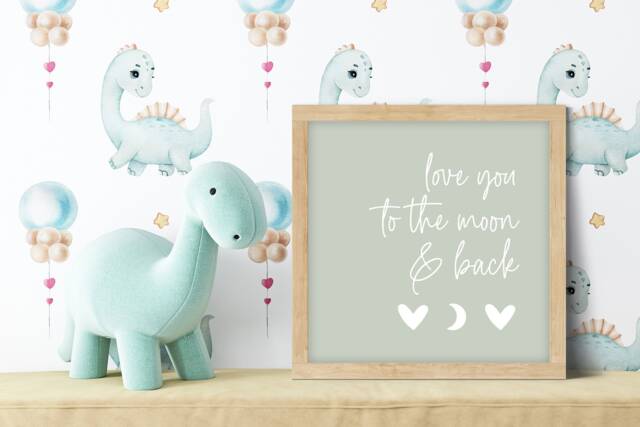 Love You To The Moon & Back Wall Decor Sign, Baby Room Decor, Nursery ...