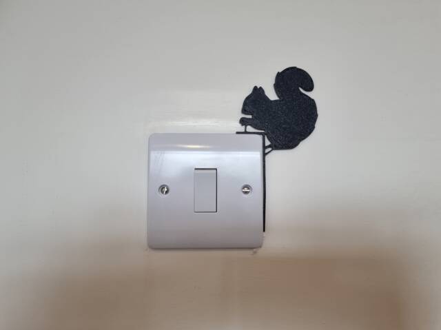 Squirrel Sitting Light Switch Decoration - Wild Animal Perching Decor ...