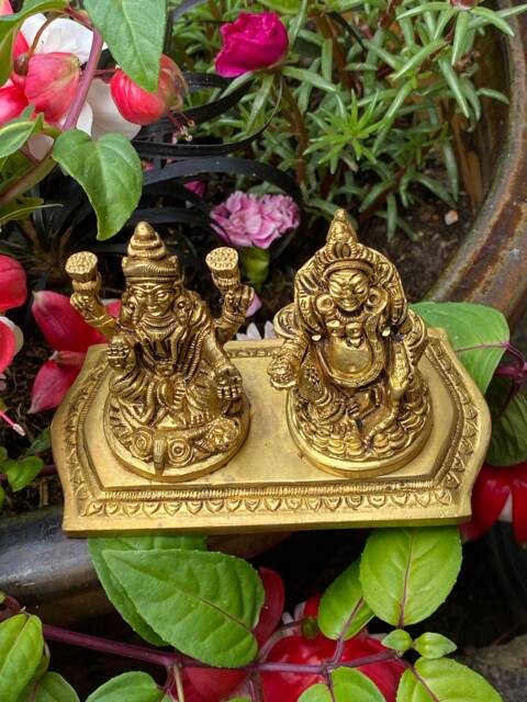 The God Of Wealth. Latchmi Kubera Brass Statue. Kuberan Statue. Symbols ...