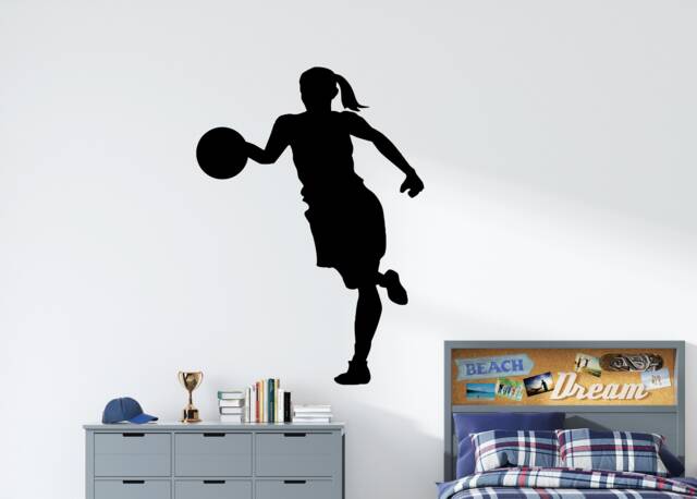 Girl Basketball Wall Decal - Decor Custom Name Player Sticker Cus154 by ...
