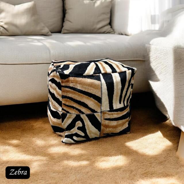 Genuine Cowhide & Leather Bean Bag Cubes - Six Unique Colours To Pick ...