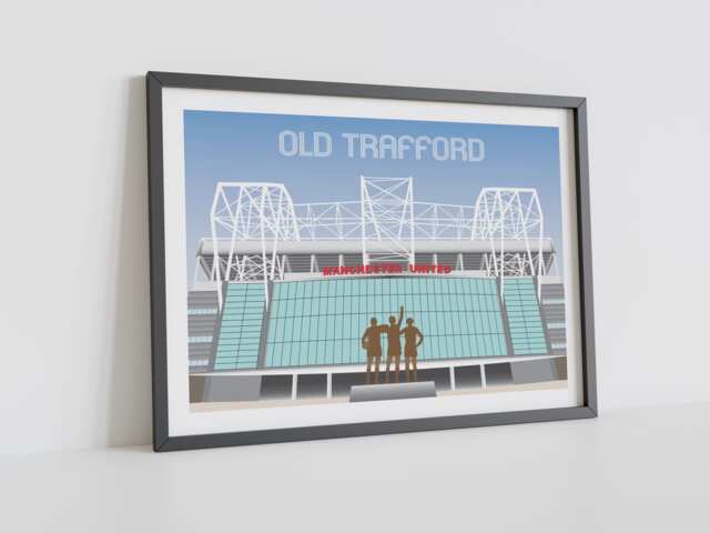 Old Trafford Art Print Manchester United Stadium, Landscape by Etsy ...