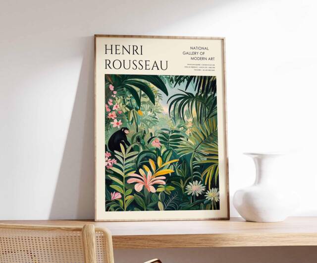 Henri Rousseau Vintage Poster, Boho Print, Tropical Decor, Botanical ...