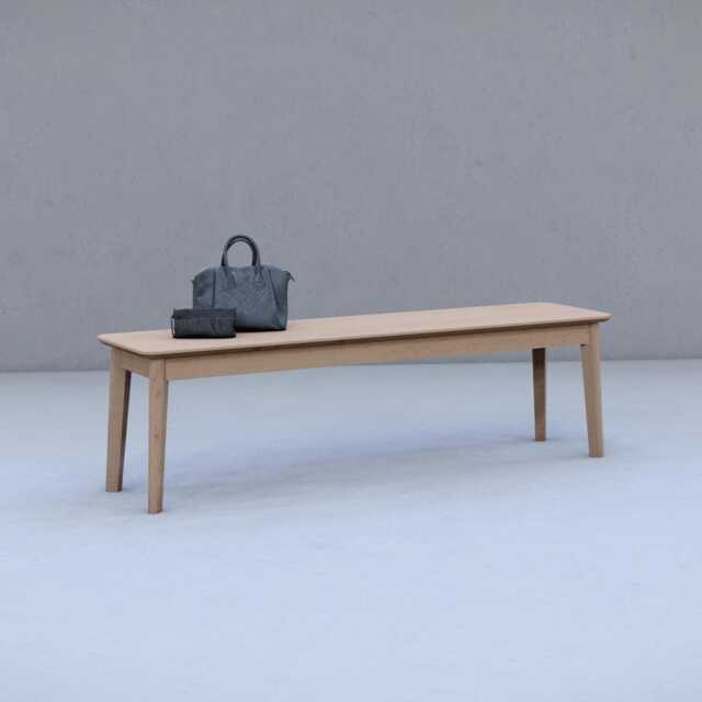 Handmade Solid Oak Bench Scandinavian Entryway Decor, Mid-Century ...