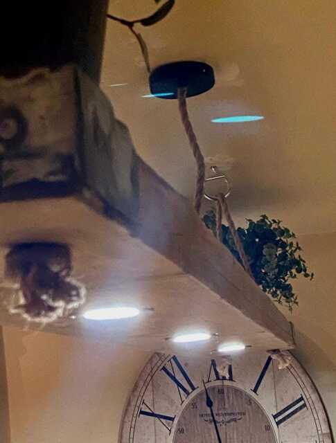 Rustic Spotlight Light, Handmade From Recycled Boards Suspended Ceiling ...