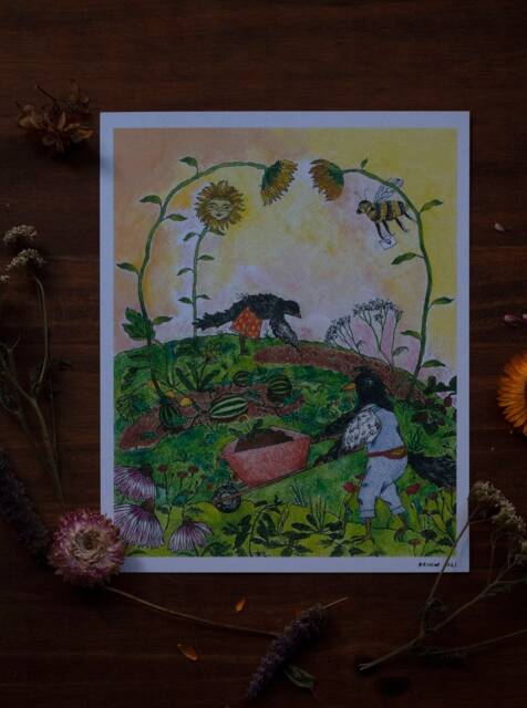 Magpies' Garden Poster/Art Print 8x10 In by Etsy | ufurnish.com