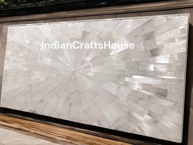Selenite Table Top/Center Top Made in Luxury Gemstones Home Interior ...