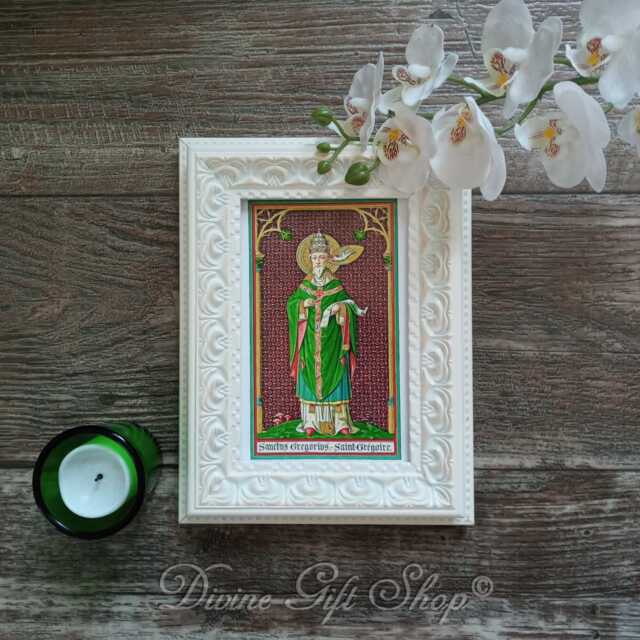 St Pope Gregory Icon Print - Patron Saint Of Students, Teachers First ...