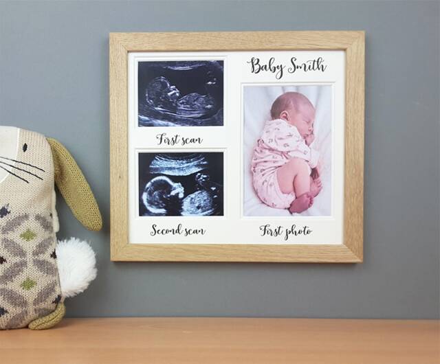 Personalised Baby Scan Frame, Shower Gift, Ultrasound Picture First ...