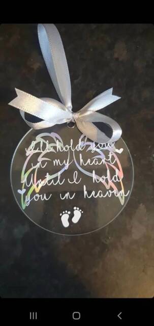 Child Loss Christmas Bauble, in Memory Of, Hanging Christmas Tree ...