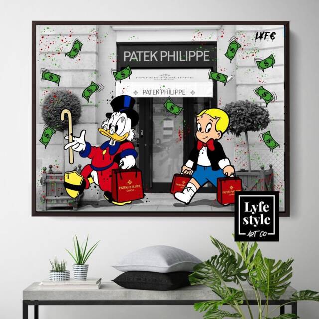 Canvas Art Scrooge Mcduck - Watch Art Gifts For Him Alec Monopoly ...