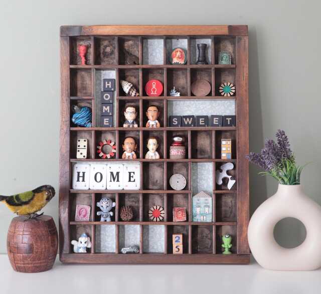 Great Quirky Cabinet Of Curios in An Antique Letterpress Type Case ...