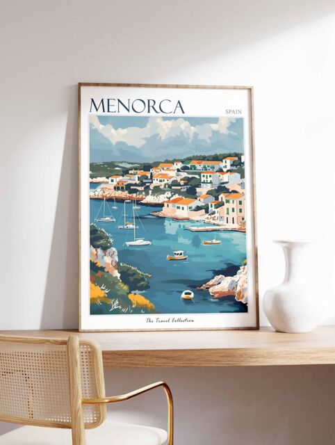 Menorca Travel Poster Spain Coastal Art Print by Etsy | ufurnish.com