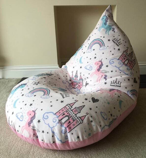Large Pink Unicorn Castle Beanbag Bean Bag Gaming Reading Chair Made To Order Christmas Gift by ...