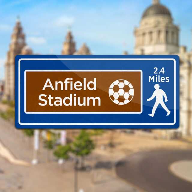 Custom Liverpool Fc Anfield Metal Sign - 45x20cm Personalised Mile ...