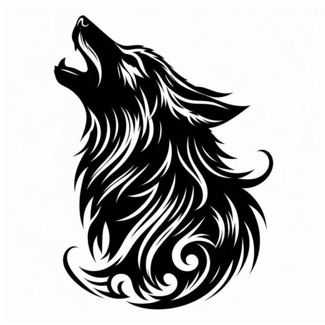 Wolf Head Car Van Bonnet Vinyl Side Sticker Wall Art Hood Graphic ...