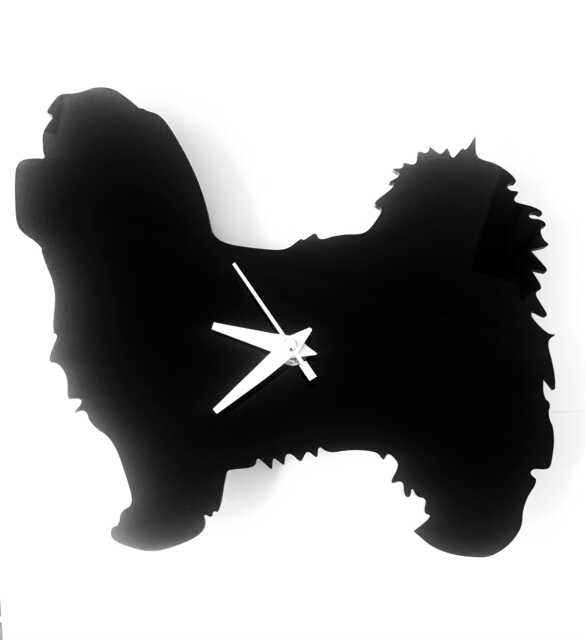 Maltese Dog Wall Clock in Black Acrylic Gift by Etsy | ufurnish.com