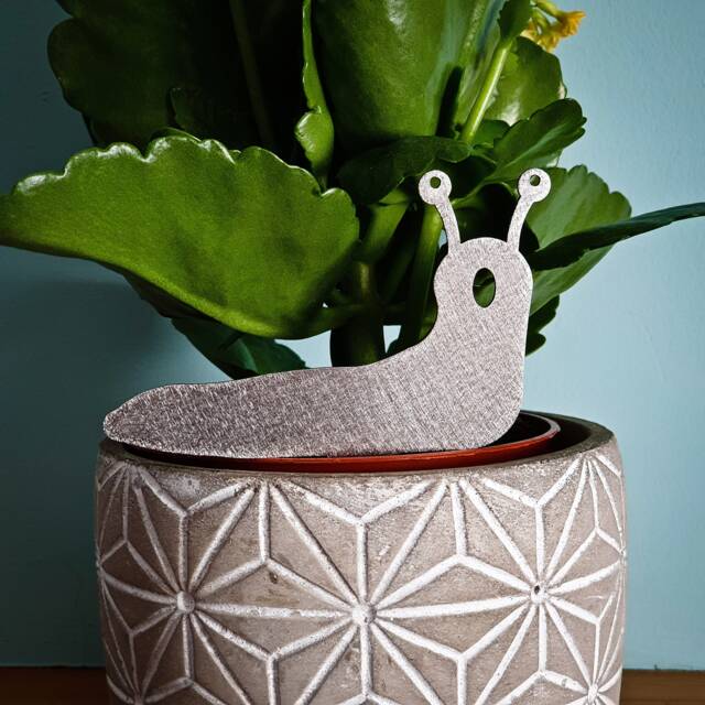 Stainless Steel Slug Plant Pot Ornament, Spike, Window Box Decor ...