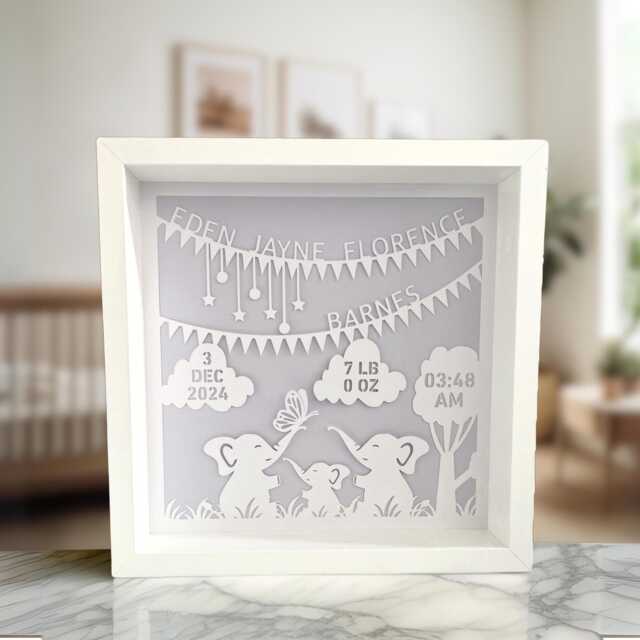 Personalised Birth Stats New Baby Gift, Girl Birth Details Hot Air ...