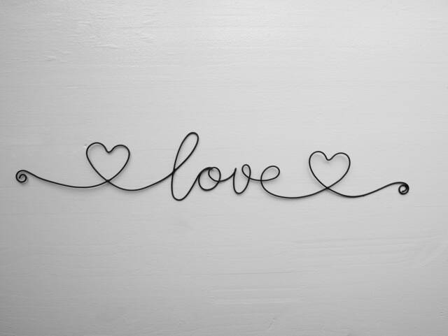 Wire Word Love, Wire First Name, Metal Phrase, Wall Decoration, Letter ...