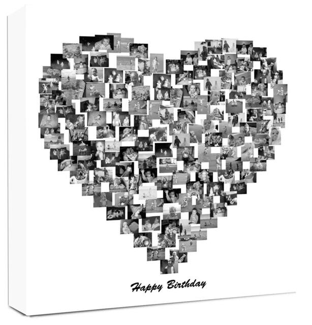 Heart Photo Collage Canvas, Custom Gift, Ready To Hang by Etsy ...