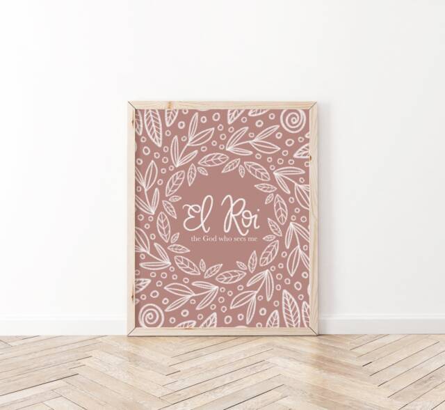 El Roi - The God Who Sees Me Print - Names Of Bible Verse Wall Art ...