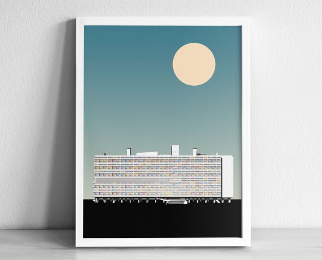 Le Corbusier Unit?? D'habitation Modern Architecture Art Print ...