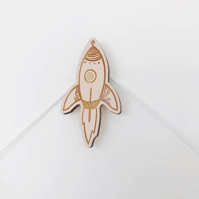 Rocket Wall Hook, Self Adhesive Kids Hanger, Poster Nursery Decor ...