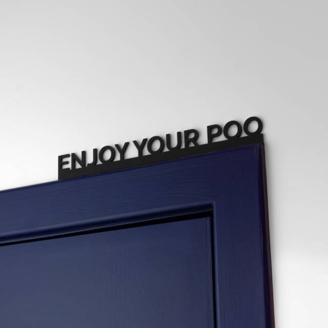Enjoy Your Poo Door Topper Wall Shelf Sign - Custom Text & Sizes ...