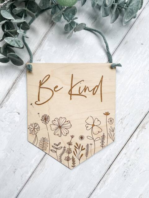 Be Kind Wooden Wall Hanging Laser Engraved Nursery Decor by Etsy ...