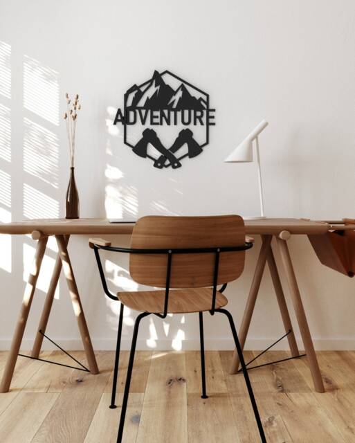Adventure Sign Wall Decor - Hanging Wall Art Bushcraft Art by Etsy ...