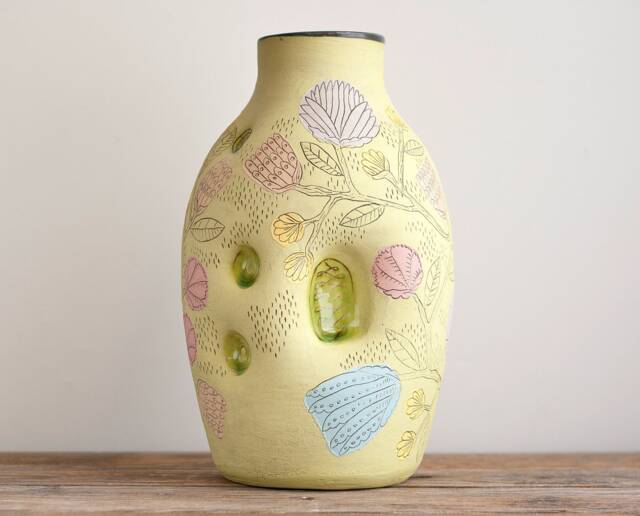 statement Vase - Floral Illustration Botanical Centerpiece by Etsy ...