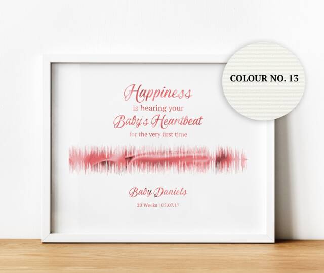 Personalised Baby Heartbeat Soundwave Art Qr Code Linking To Ultrasound ...