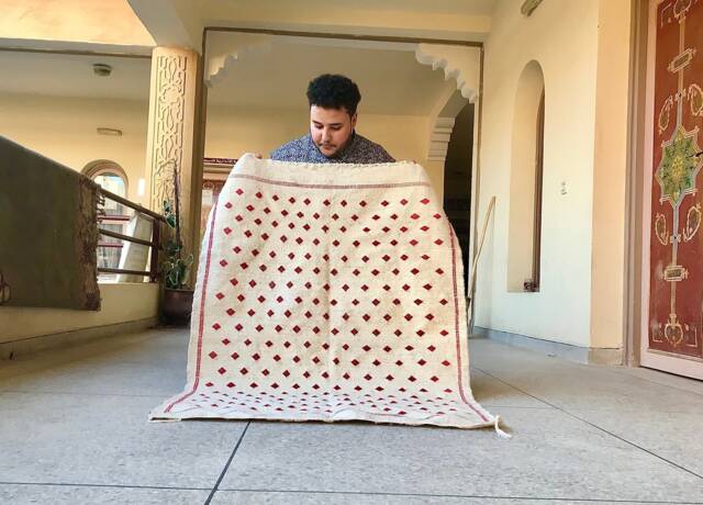 Flatweave Kilim, White Sabra Rug , Small Light Rug, 4x3Ft Moroccan Home ...