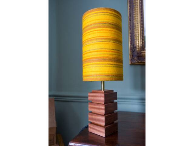 Teak Contemporary Square Table Desk Lamp Hand Crafted With Original ...