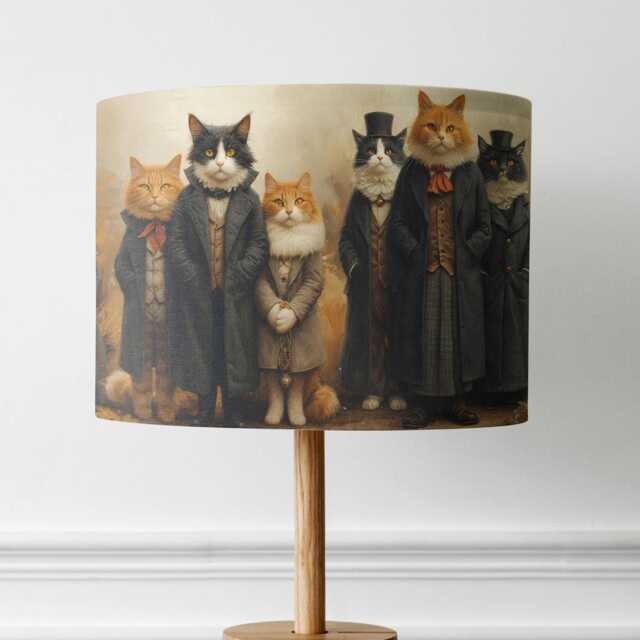 Handmade Cat Design Lampshade Period Portrait Lightshade by Etsy ...