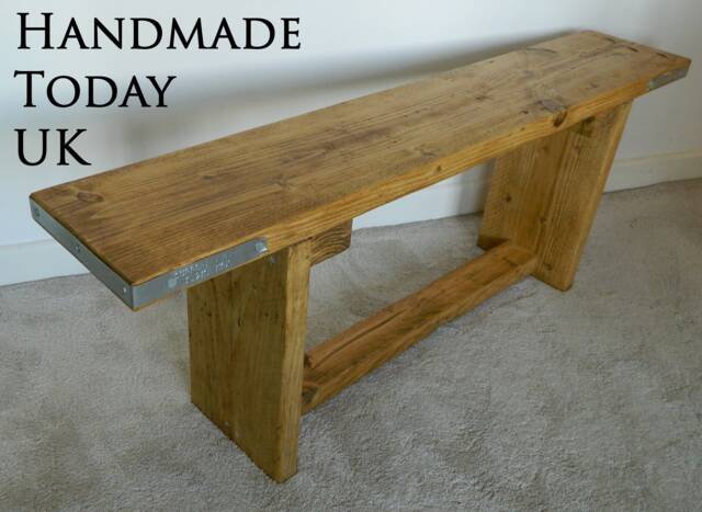 Handmade Rustic Industrial Bench Made From Recycled Reclaimed Scaffold ...