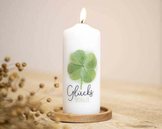 "Mutmacher Candle ""Kleeblatt - Gl??cksbringer" by Etsy | ufurnish.com